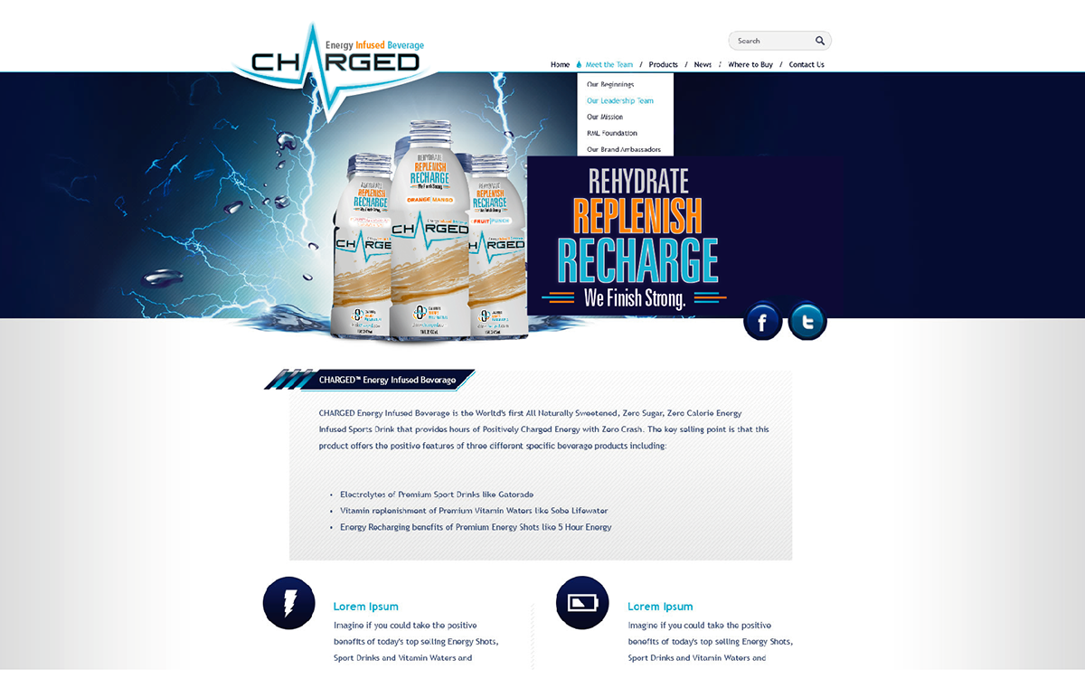 Charged a Healthy Energy Beverage Custom Logo Identity and Brand Devel ...