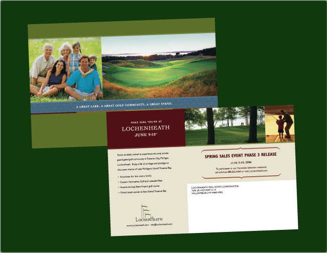 Lochen Heath Direct Mail Campaign + Email Marketing Design – CR + CC LLC.